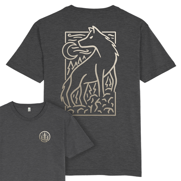 Wolf Scene T-shirt / Back Print